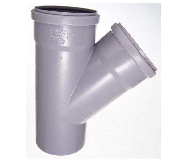 PVC 125 Y-ÁGIDOM 125/125/45 SZÜRKE - Hamar Barkács KFT.